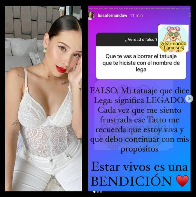 Critican a Luisa Fernanda W por cómo se refirió a tatuaje que tiene de Legarda - El Pais Vallenato