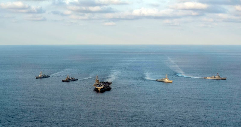 Seúl, Tokio y Washington hacen ejercicios navales con portaaviones ...